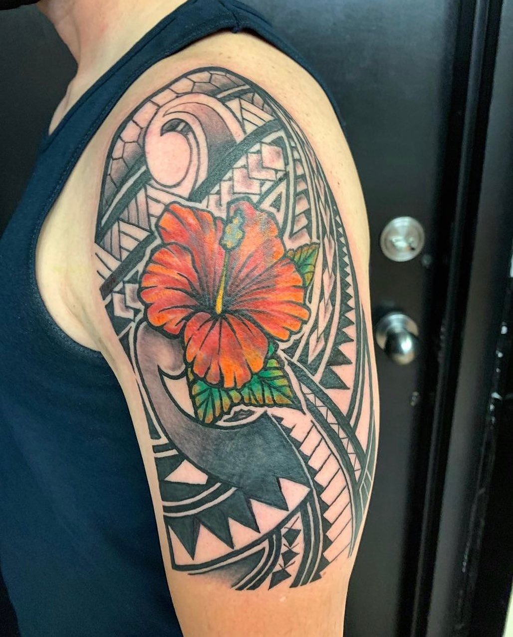 Hibiscus Flower Tattoo Design Orangetattooshop